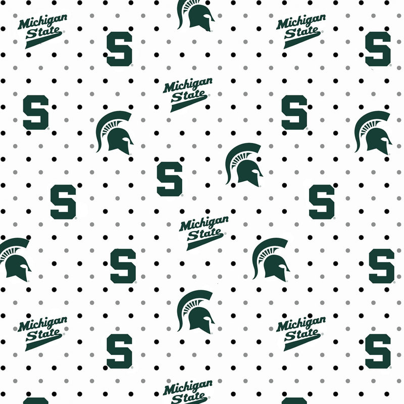 NCAA-Michigan state Pin Dot 44" fabric, Sykel, MIST-1323 – Rockin ...