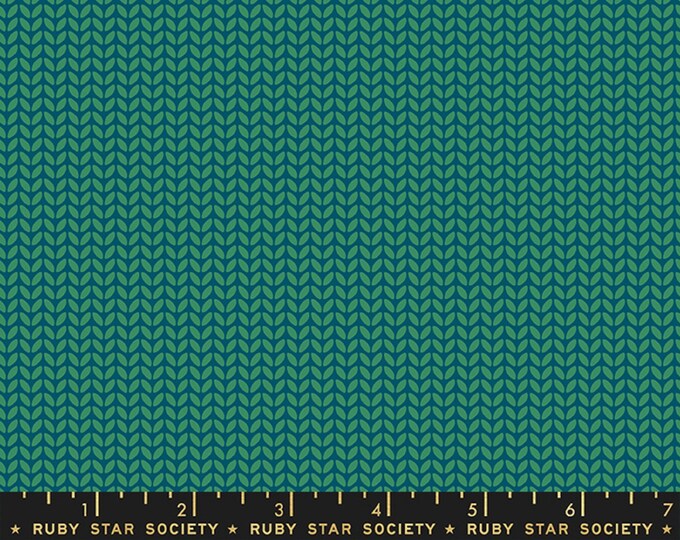 Emerald Purl Knit 44" fabric by Moda, RS2037 22, Ruby Star Knit ...
